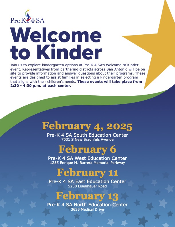 Welcome to Kinder - North Center - Pre-K 4 SA